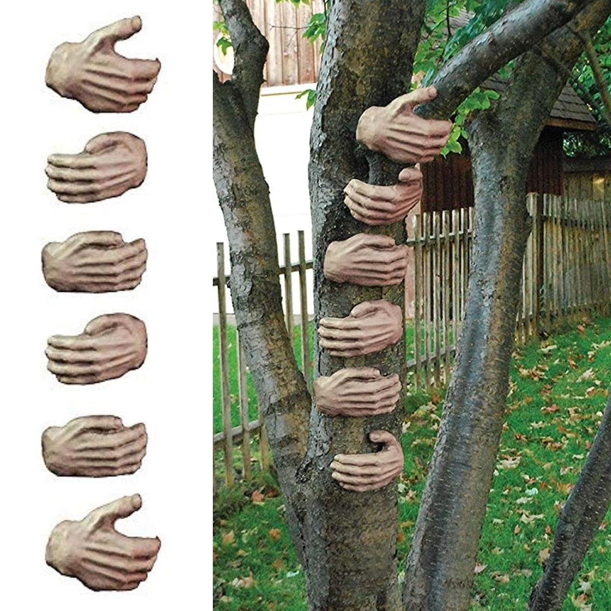 Seasons Tree Trunk Gripping Hands Decoration 6ct Halloween Lawn Prop ...
