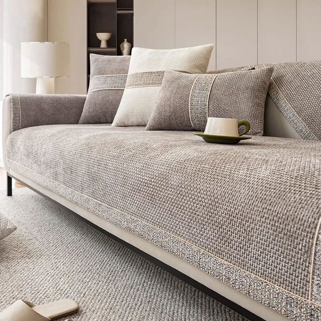 Seasons Universal Sofa Cover Chenille Wrap Side Couch Cover Anti-Pet ...