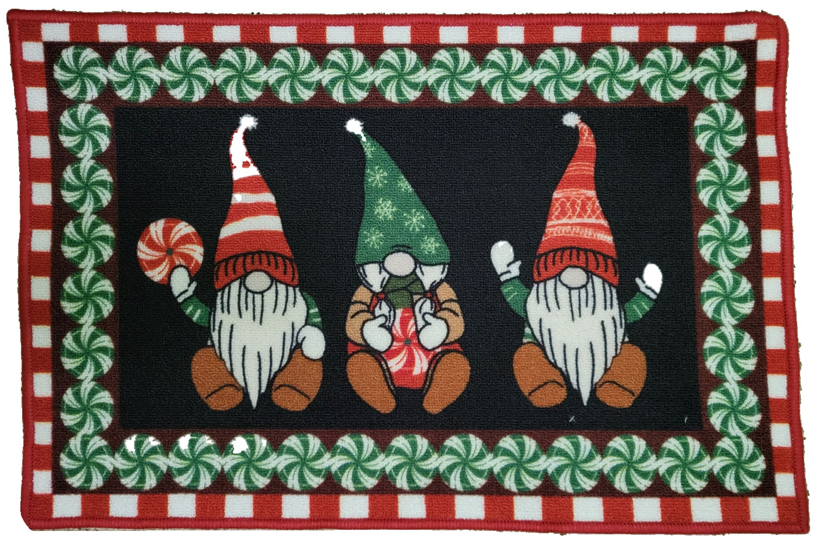SeasonsEasy Accent Rug, Gnome and Candy Christmas Design, 30 x 20 in ...