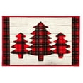 SeasonsEasy Christmas Trees Rug Red Black Buffalo Plaid Nylon 30 x 20 ...
