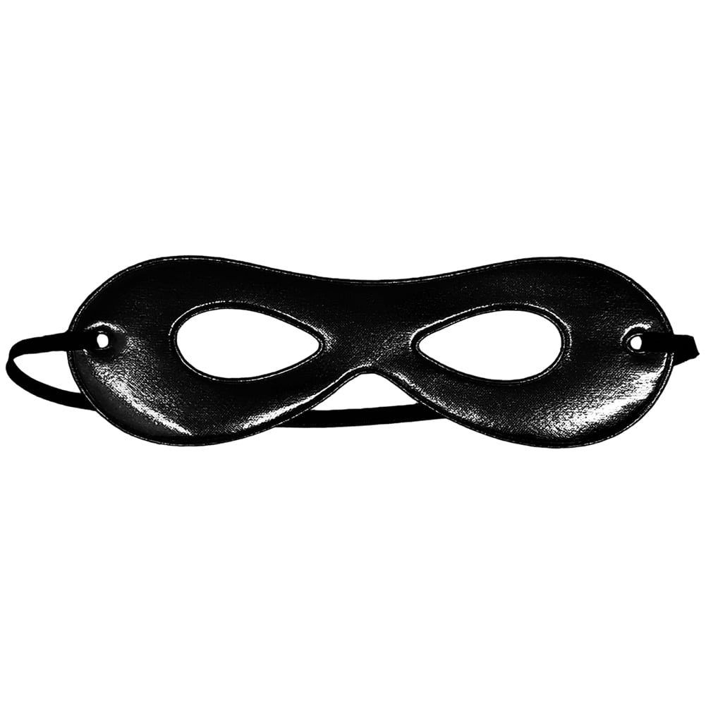 SeasonsTrading Adult Shiny Black Superhero Mask - Costume Party Eye ...