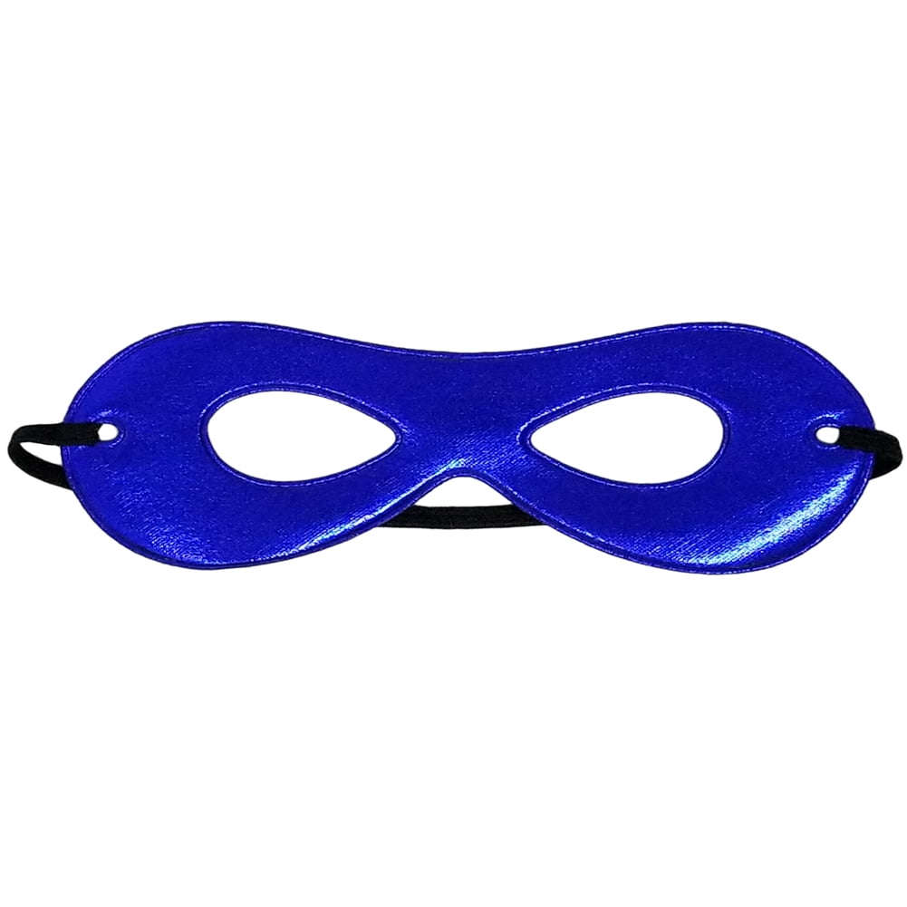 SeasonsTrading Adult Shiny Blue Superhero Mask - Costume Party Eye Mask ...