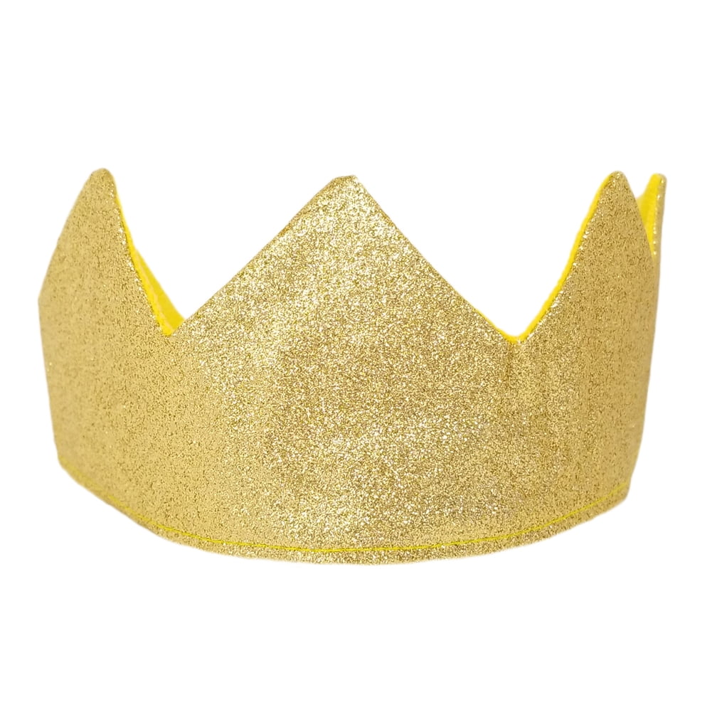 SeasonsTrading Shiny Gold Glitter Sparkle Crown - Fun Birthday Costume ...