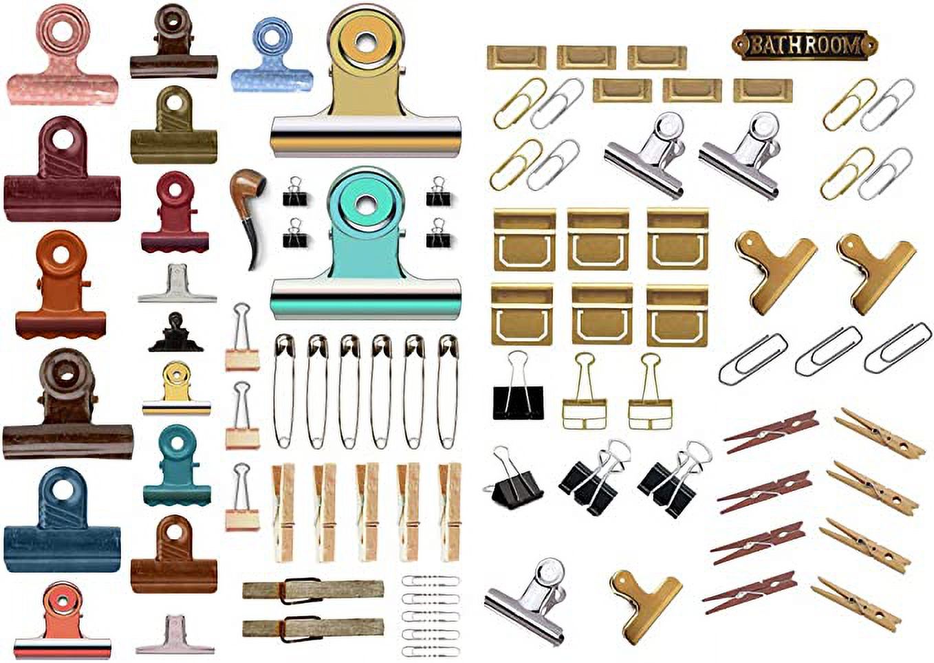 Seasonstorm Office File Clips Kawaii Aesthetic Happy Planner Diary ...