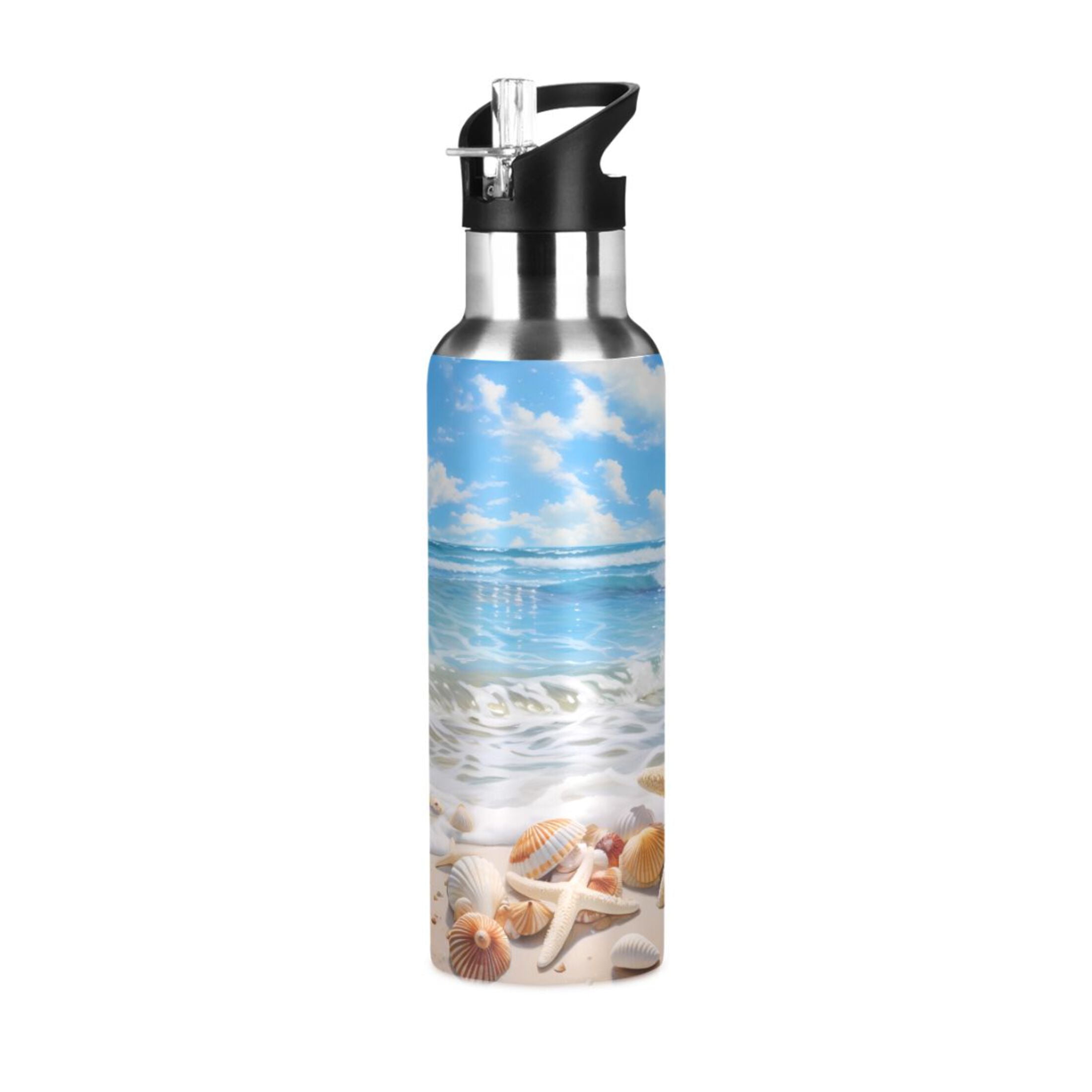 Seastar Seashell on Beach Water Bottles Insulated Thermos Kids ...