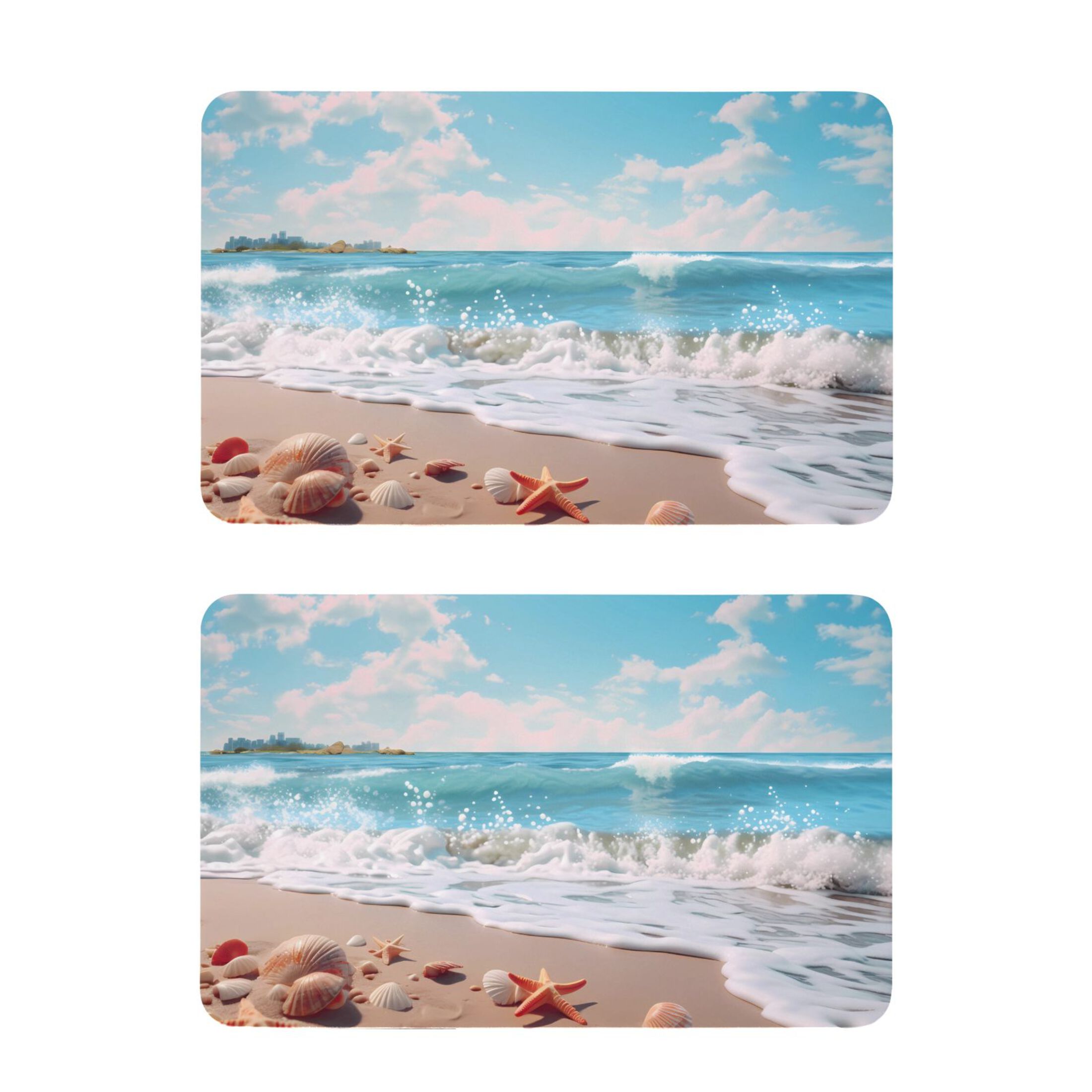 Seastars Conch on Beach Fridge Magnets Sticker Refrigerator Magnetic ...