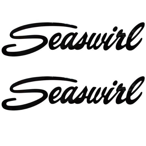 Seaswirl 1105469 Black 23 1/2 Inch Vinyl Boat Decals Pair - Walmart.com