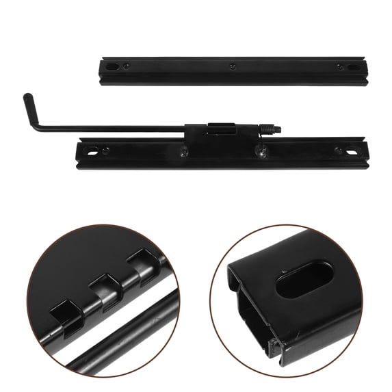 FRCOLOR 1Pair Universal Seat Slider Mounting Track Black Metal Seat ...