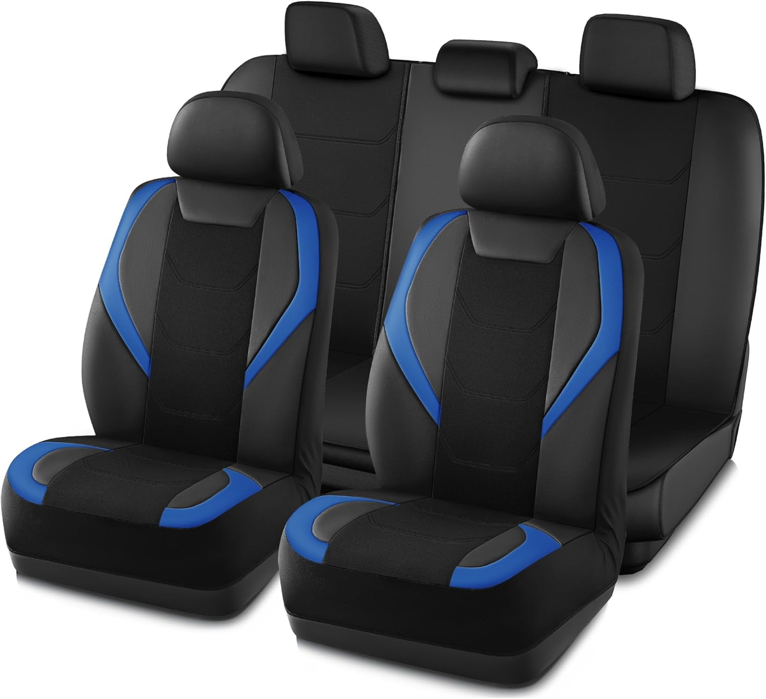 Seat Cover Full Set, Leather Mesh Seat Covers, Compatible, Universal ...