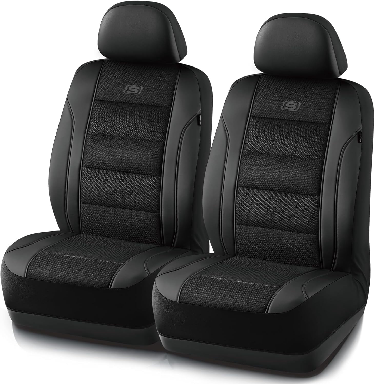 Seat Covers, Air-Cooled Memory Foam Car Seat Covers Front Seats, Airbag ...