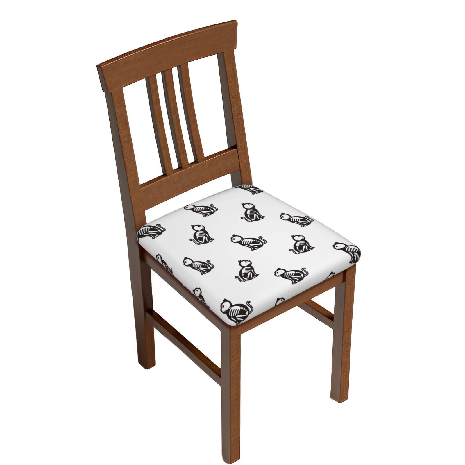 Seat Covers - Black White Cartoon Cat Bones Stretch Chair Covers for ...