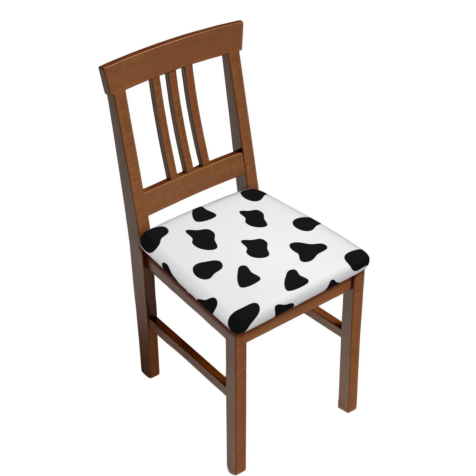 Seat Covers - Black White Cow Print Stretch Chair Covers for Dining ...