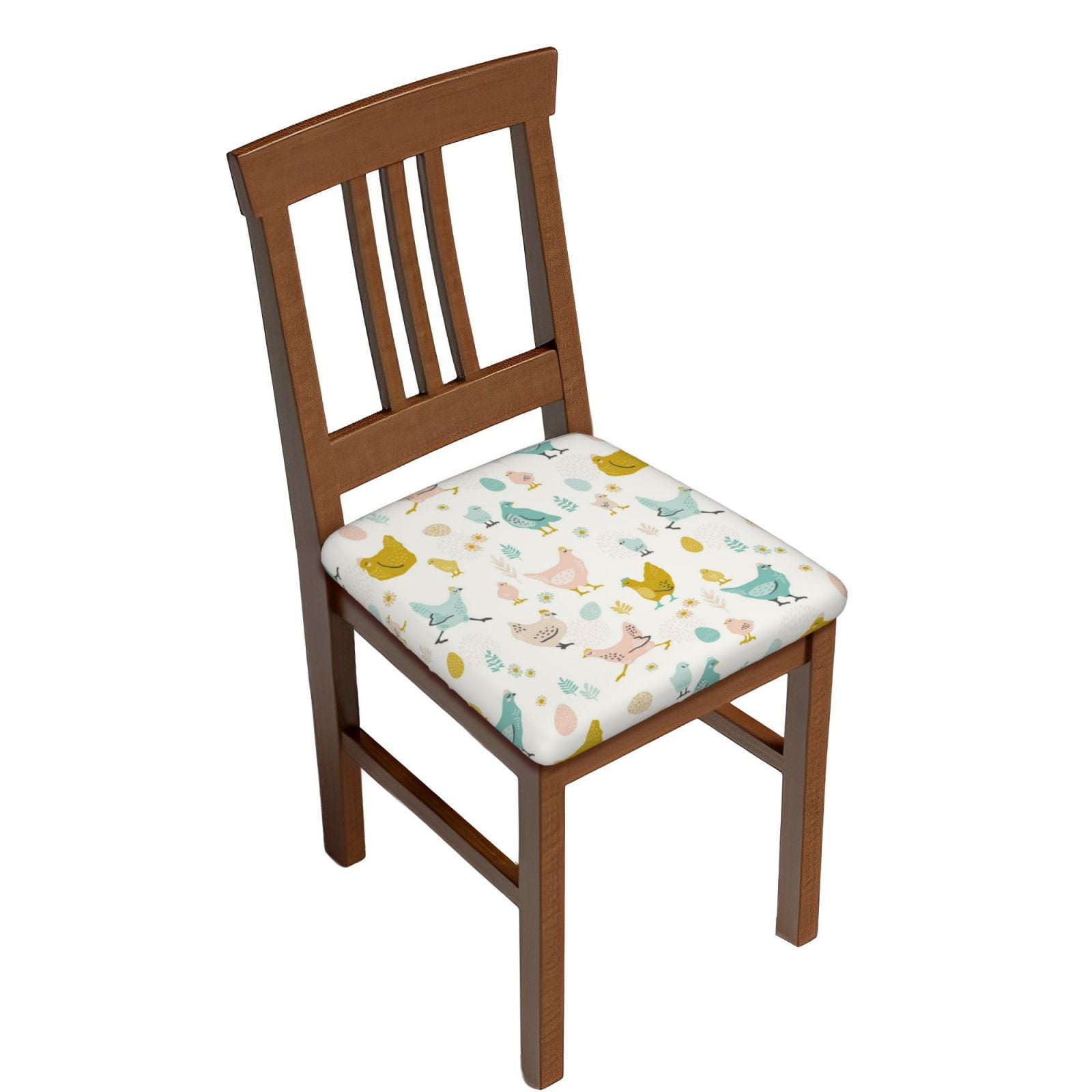Seat Covers - Bohemian Painted Chicken Flowers Stretch Chair Covers for ...