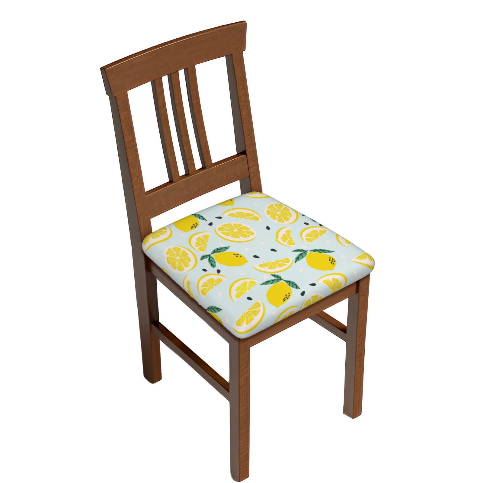 Seat Covers - Cute Lemon Azure Stretch Chair Covers for Dining Chairs ...