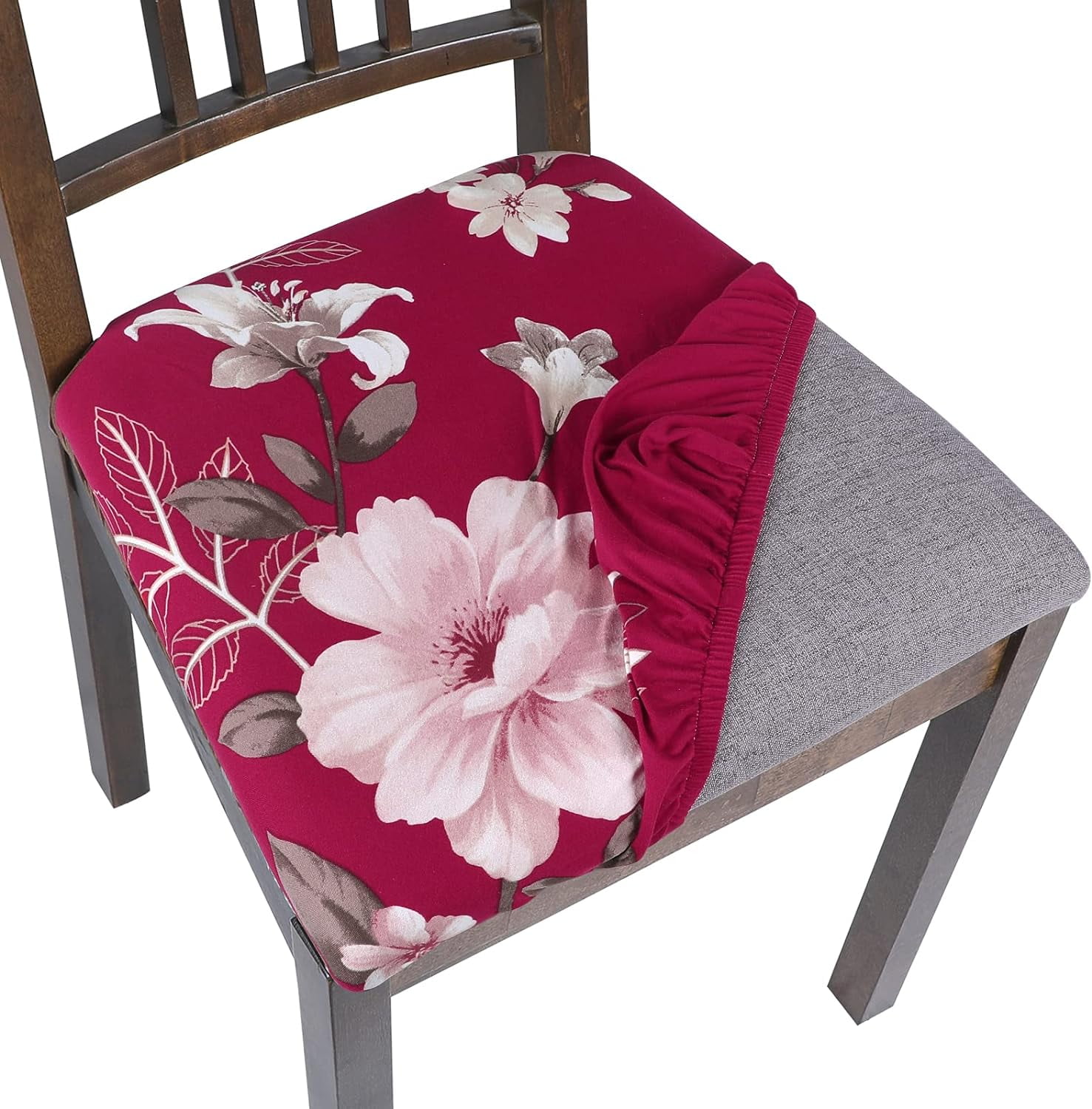 Seat Covers for Dining Room Chairs Stretch Printed Chair Seat Covers ...
