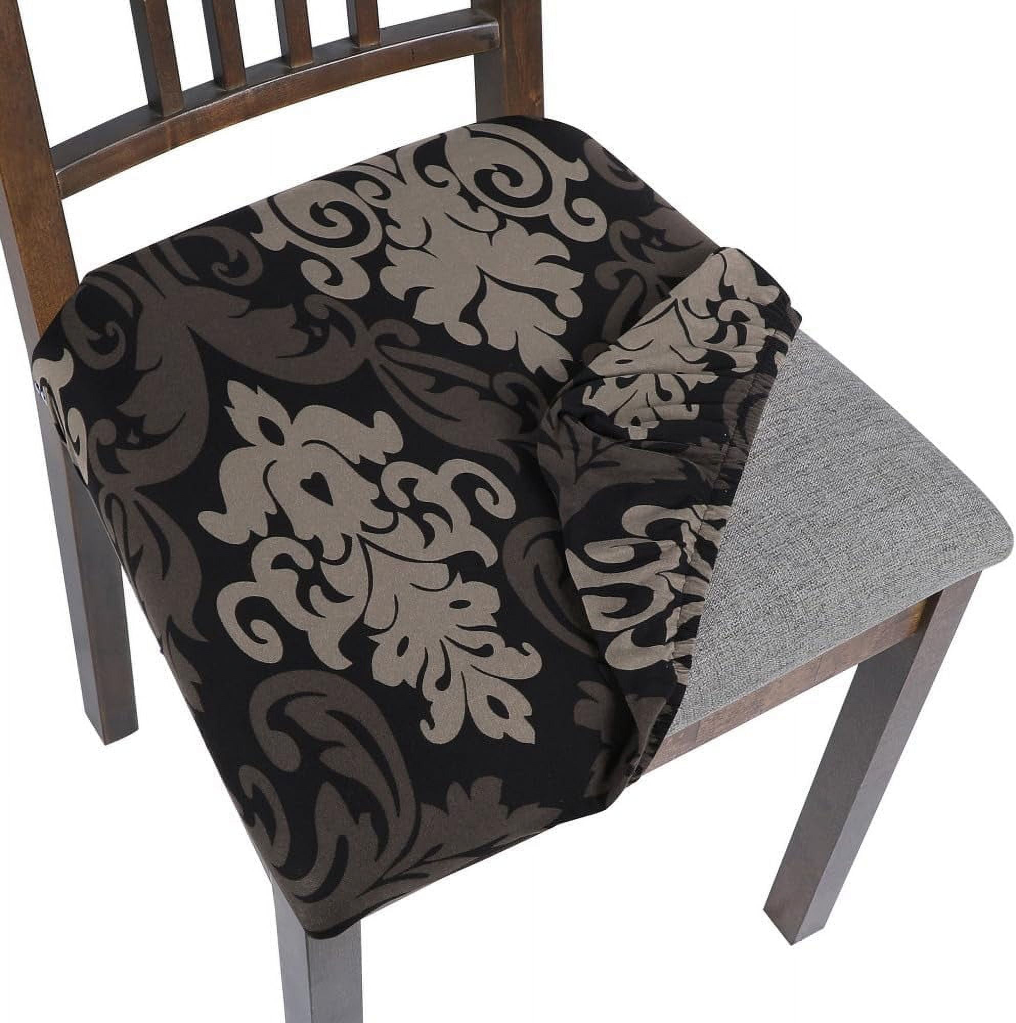 Seat Covers for Dining Room Chairs Stretch Printed Chair Seat Covers ...