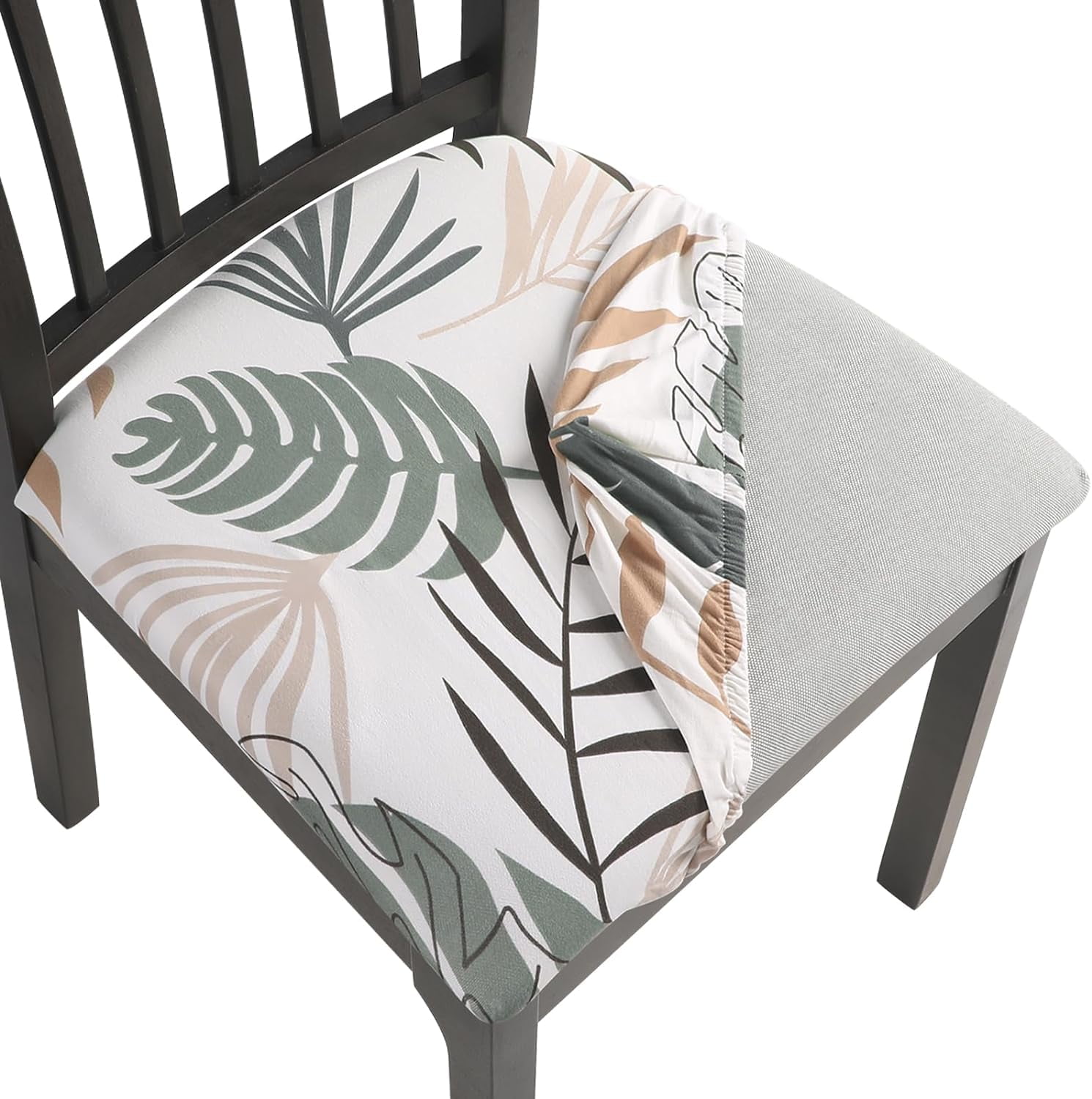 Seat Covers for Dining Room Chairs Stretch Printed Chair Seat Covers ...