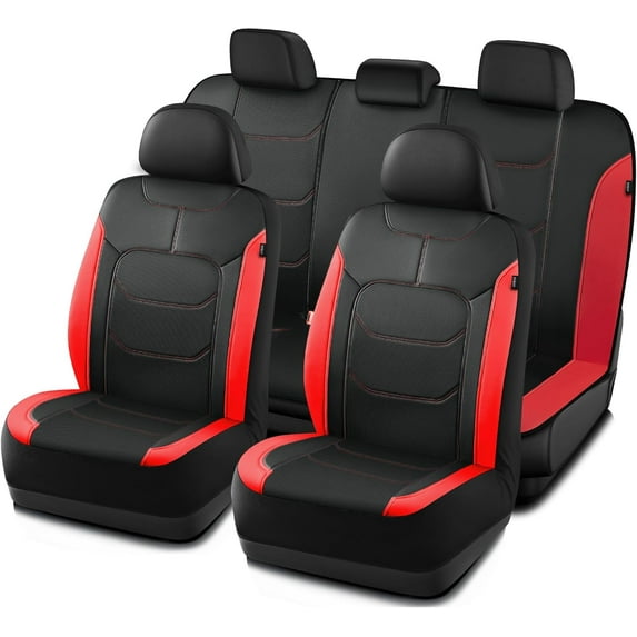 Seat Covers, Leather Seat Covers Full Set, Compatible, Automotive Seat ...