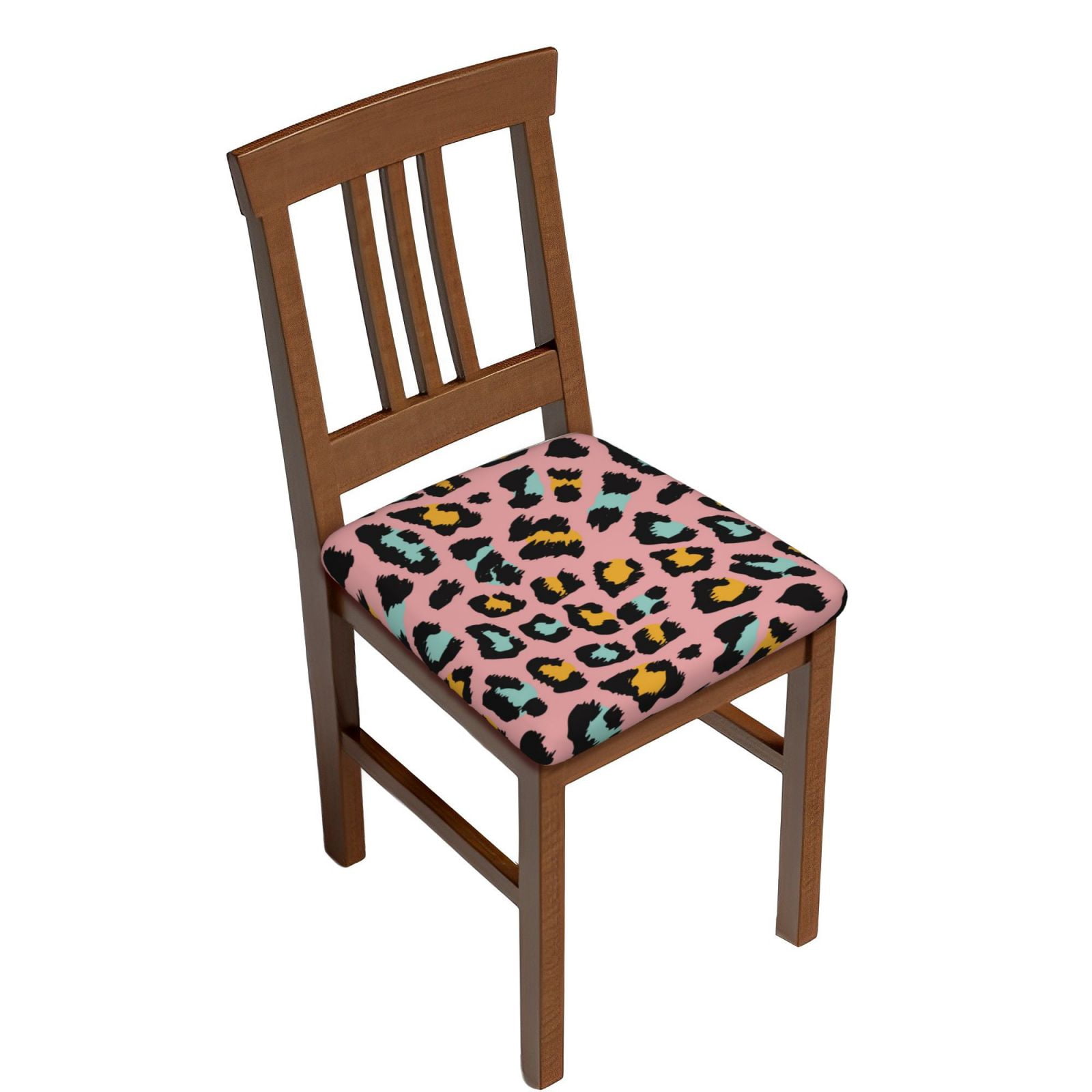 Seat Covers - Leopard print B Stretch Chair Covers for Dining Chairs ...
