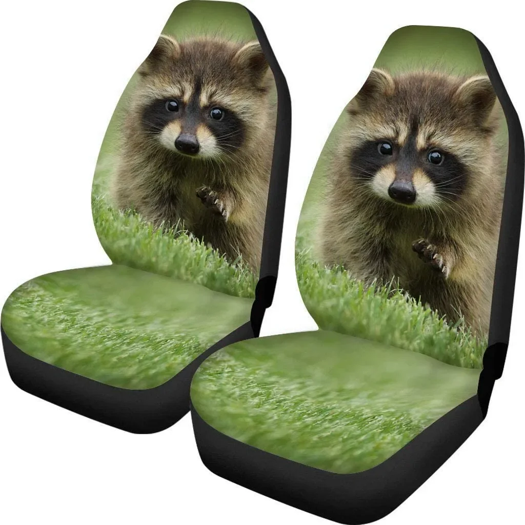 Seat Covers for Cars Universal Fit Custom Racoon 3D Print Front Car ...