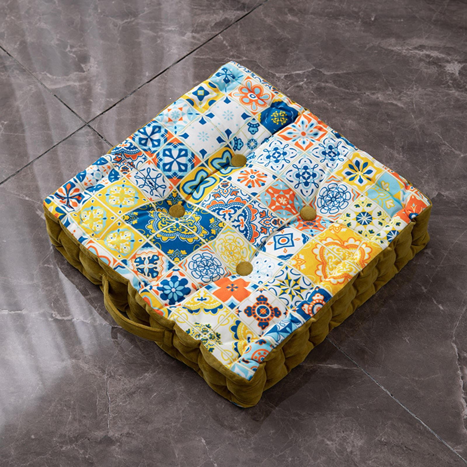 Seat Cushion Cozy Square Retro with Handle Stool 0x40x9cm Warm Thick ...