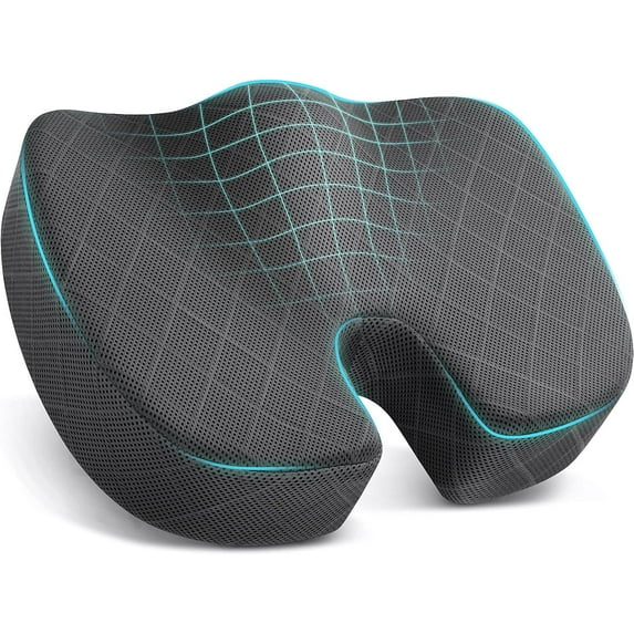 Seat Cushion - Memory Foam for Office Chair, Car Seat, Airplane ...