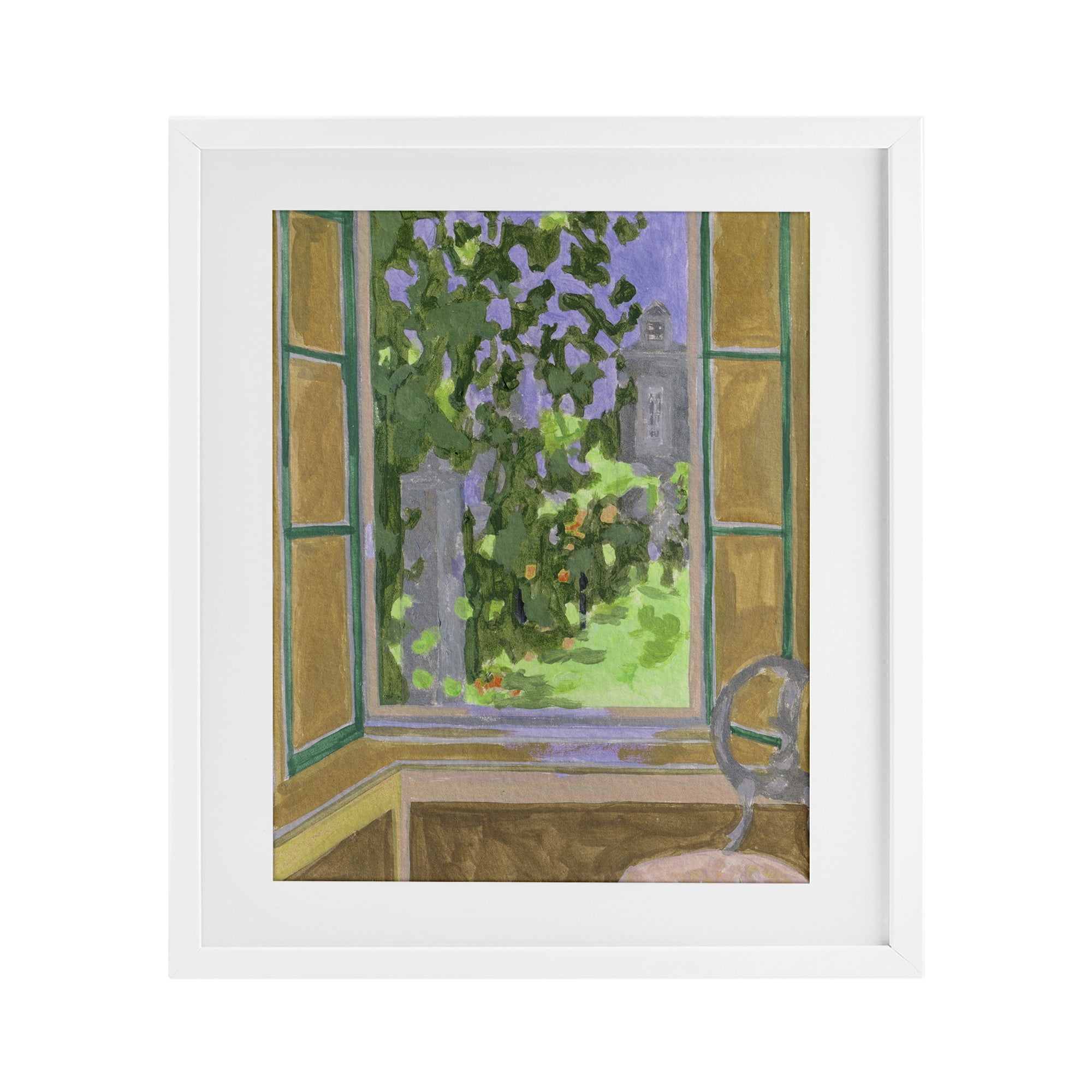Seat For Spring Expression White Framed Print Under Glass, design by ...