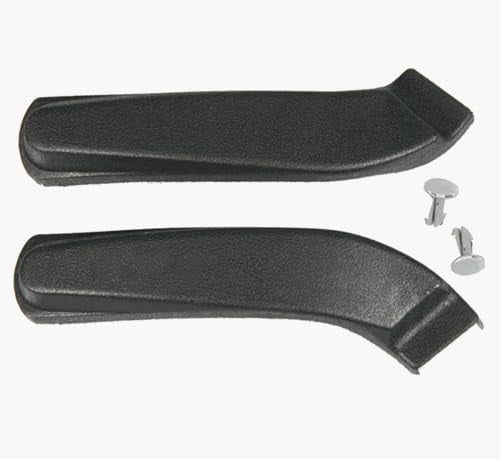 Seat Hinge Arm Covers Set for One Seat, Black, Button Clip Fasteners ...
