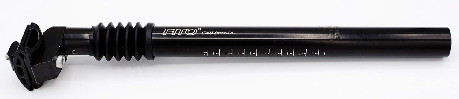 Seat Post - Fito 27.2 x 350mm Bicycle Suspension Seatpost with Clamp - Black - Walmart.com