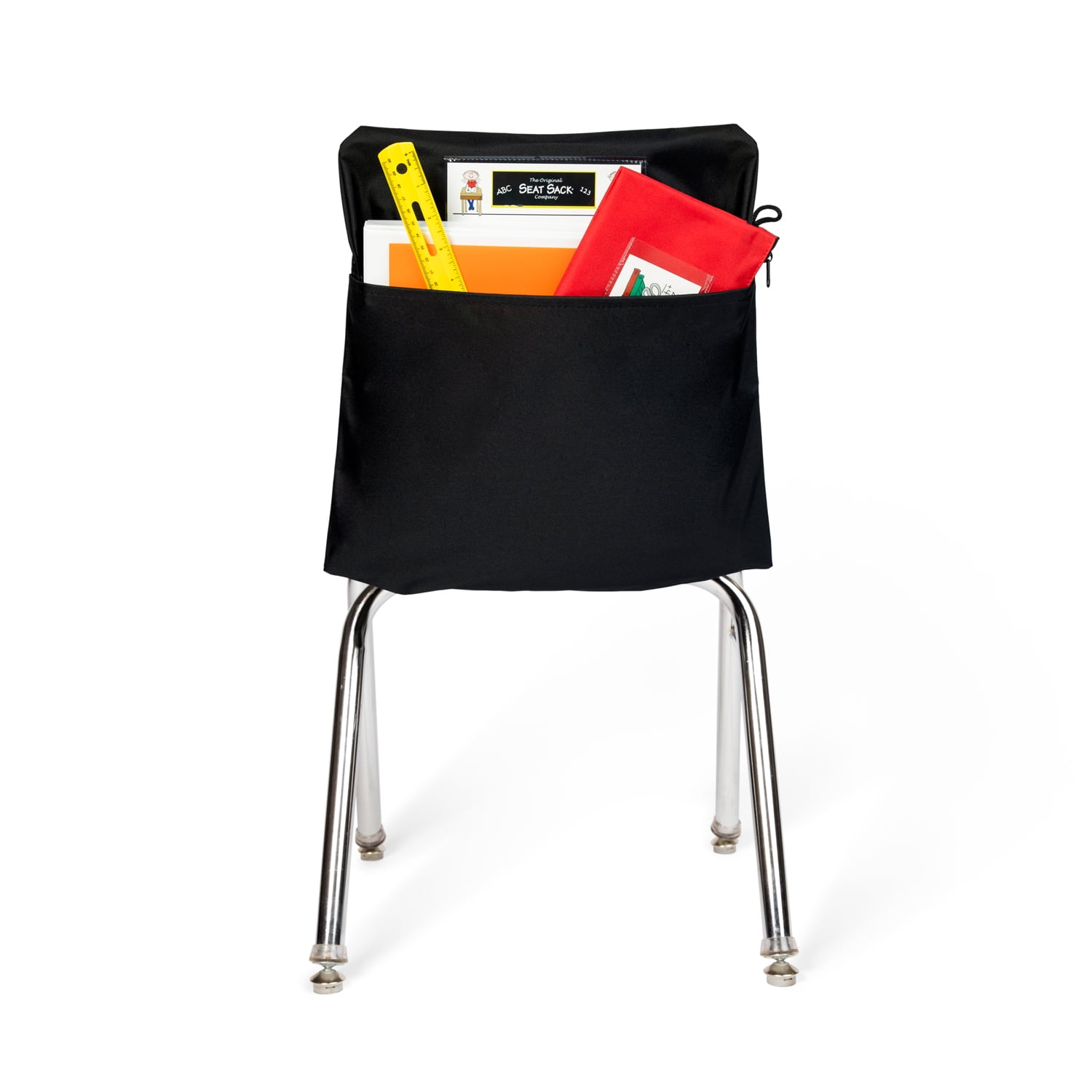 Seat Sack Large 17 inch Classroom Storage Chair Pocket, Black - Walmart.com