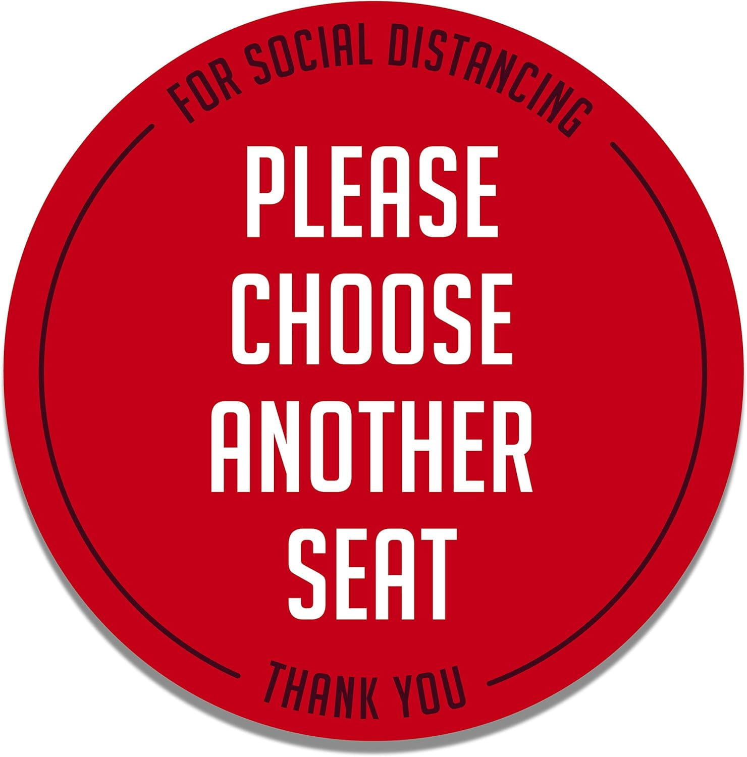 Seat Sign Social Distancing | Social Distancing Decals | Please Sit ...
