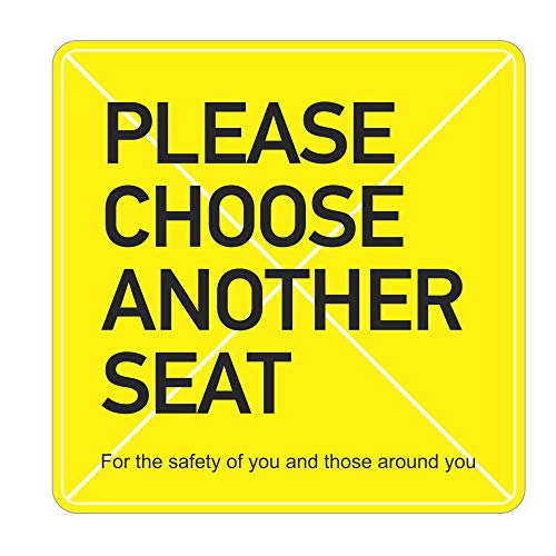 Seat Sign Social distancing, 20 Pack, Do not sit Here Chair Sticker ...