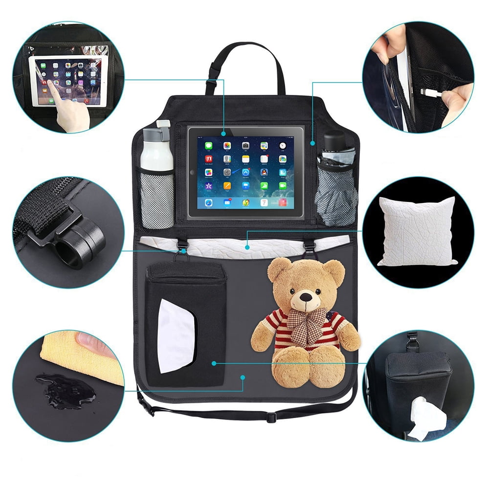 Seat Water Bottle Storage Bag Multifunctional Car Seat Tablet Holder ...