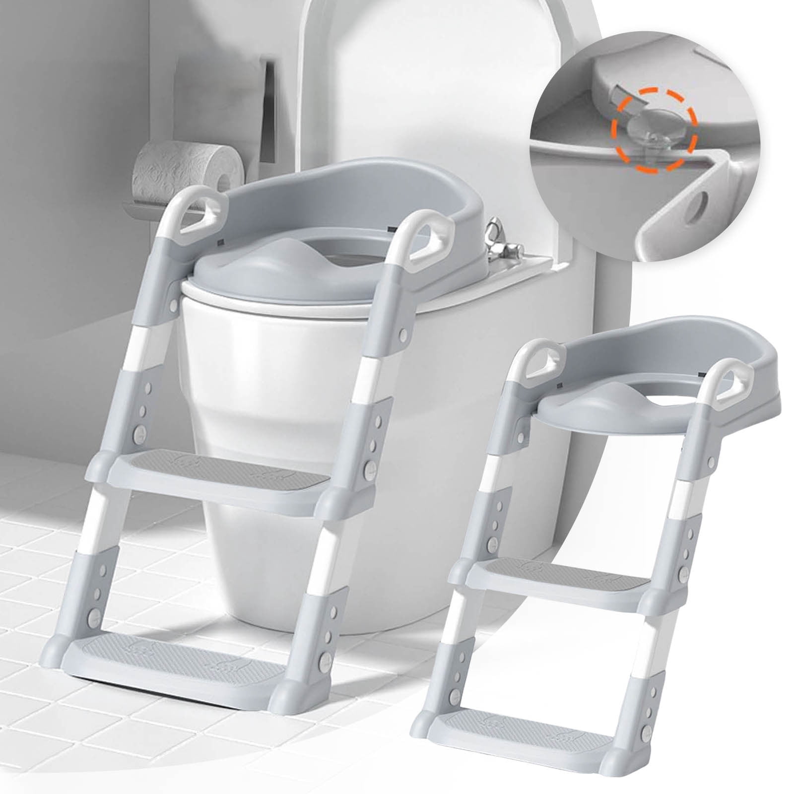 Seat With Step Stool Ladder For Toddlers Pads Adjustable Height Legs ...