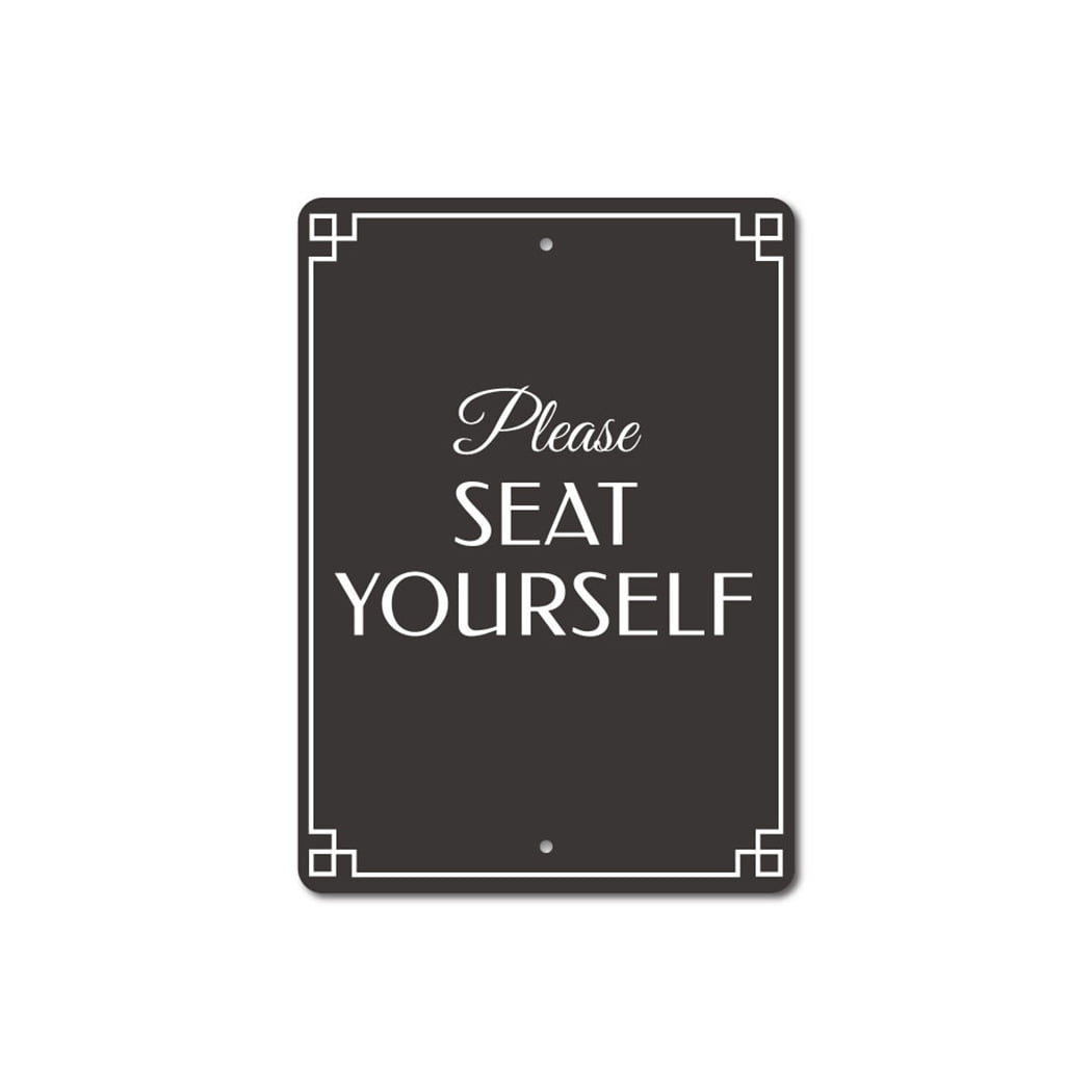 Seat Yourself Sign, Wedding Seating Sign, Reception Seating Aluminum ...