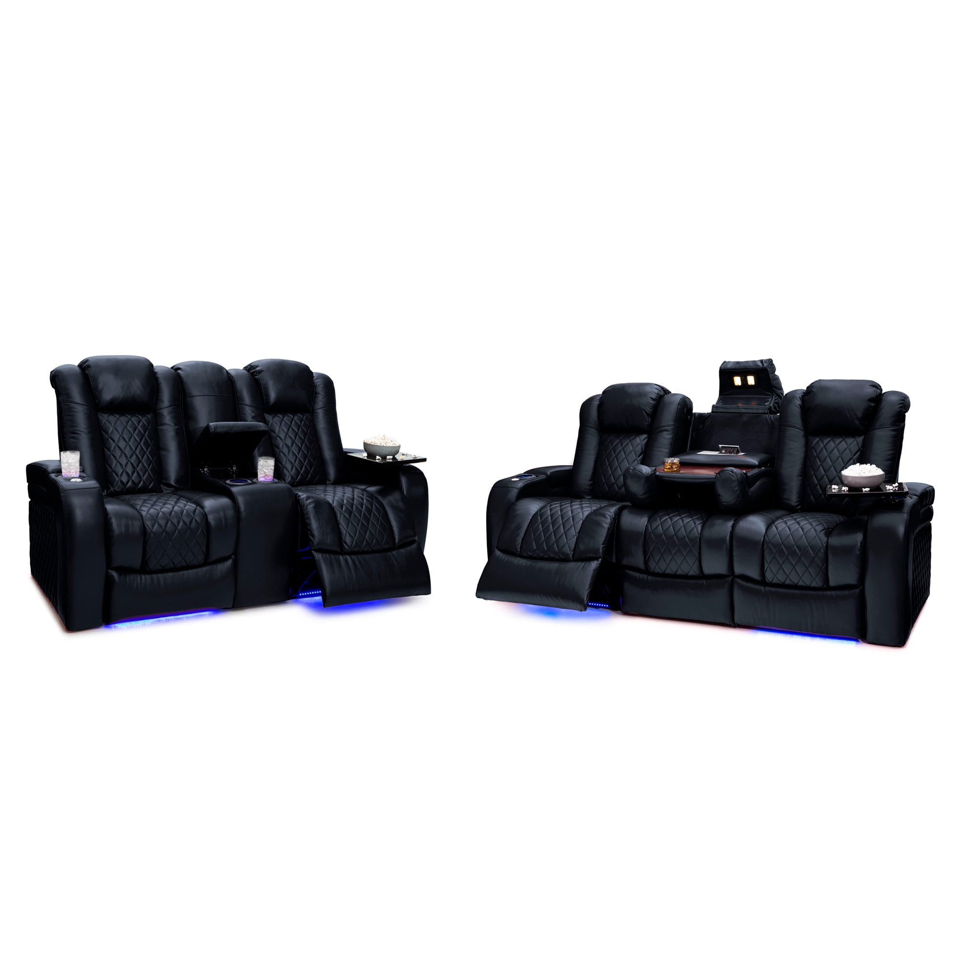 Seatcraft Euphoria Heat & Massage Sofa & Loveseat, Italian Leather ...