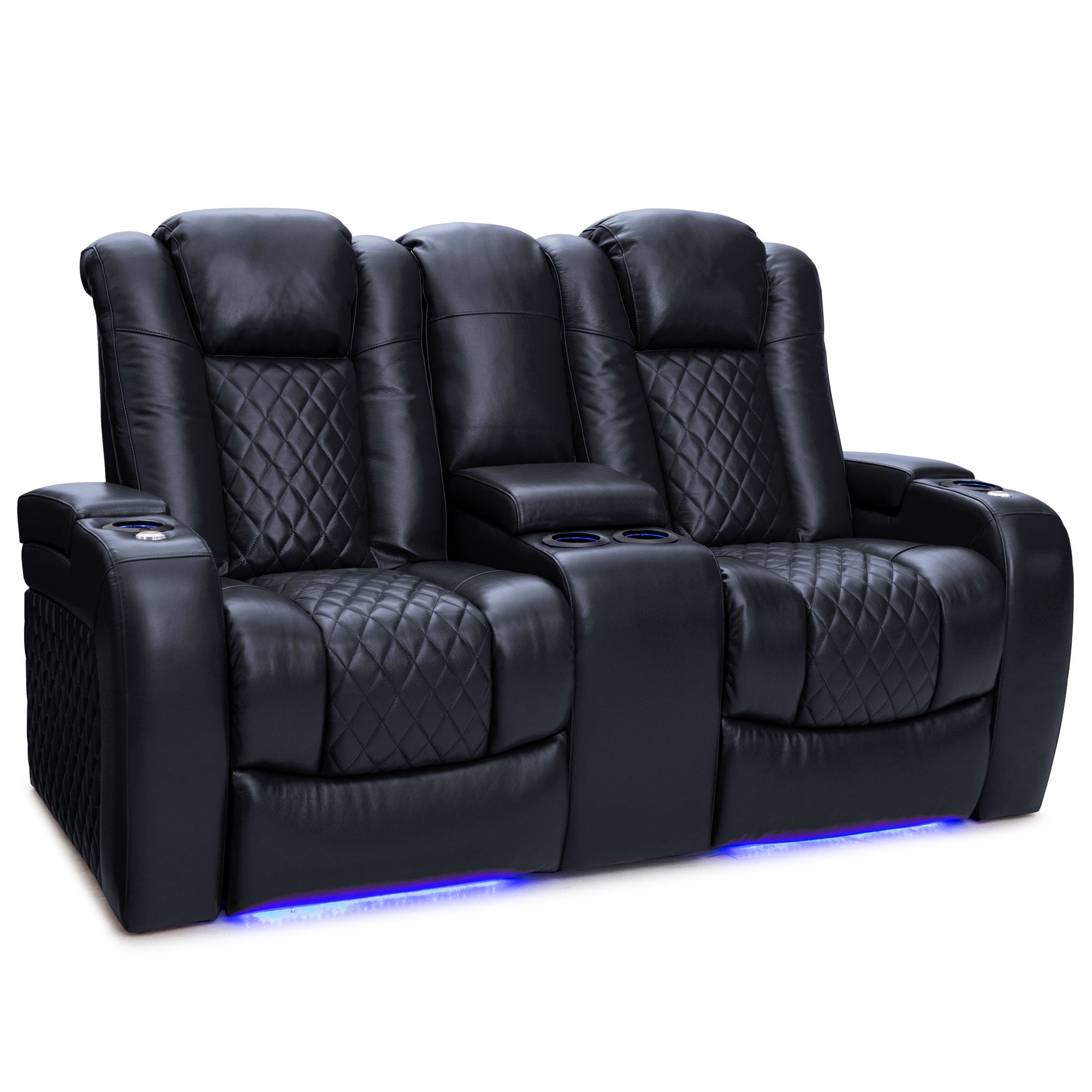 Seatcraft Euphoria Heat and Massage Loveseat, Italian Leather, Powered ...