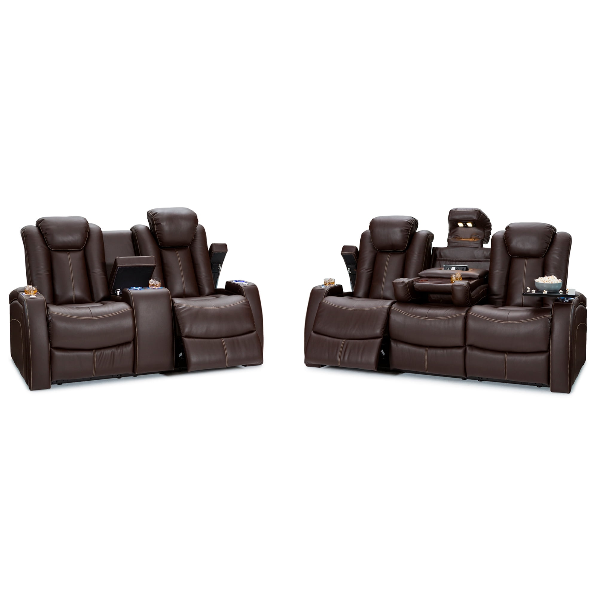 Seatcraft Omega Sofa & Loveseat Leather Gel, Powered Headrest, Power ...