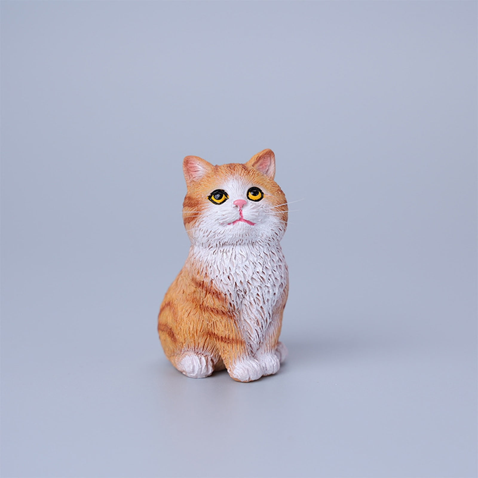 Seated Cat Figurine, Cute Pet Model Toy With Realistic Sitting Pose ...