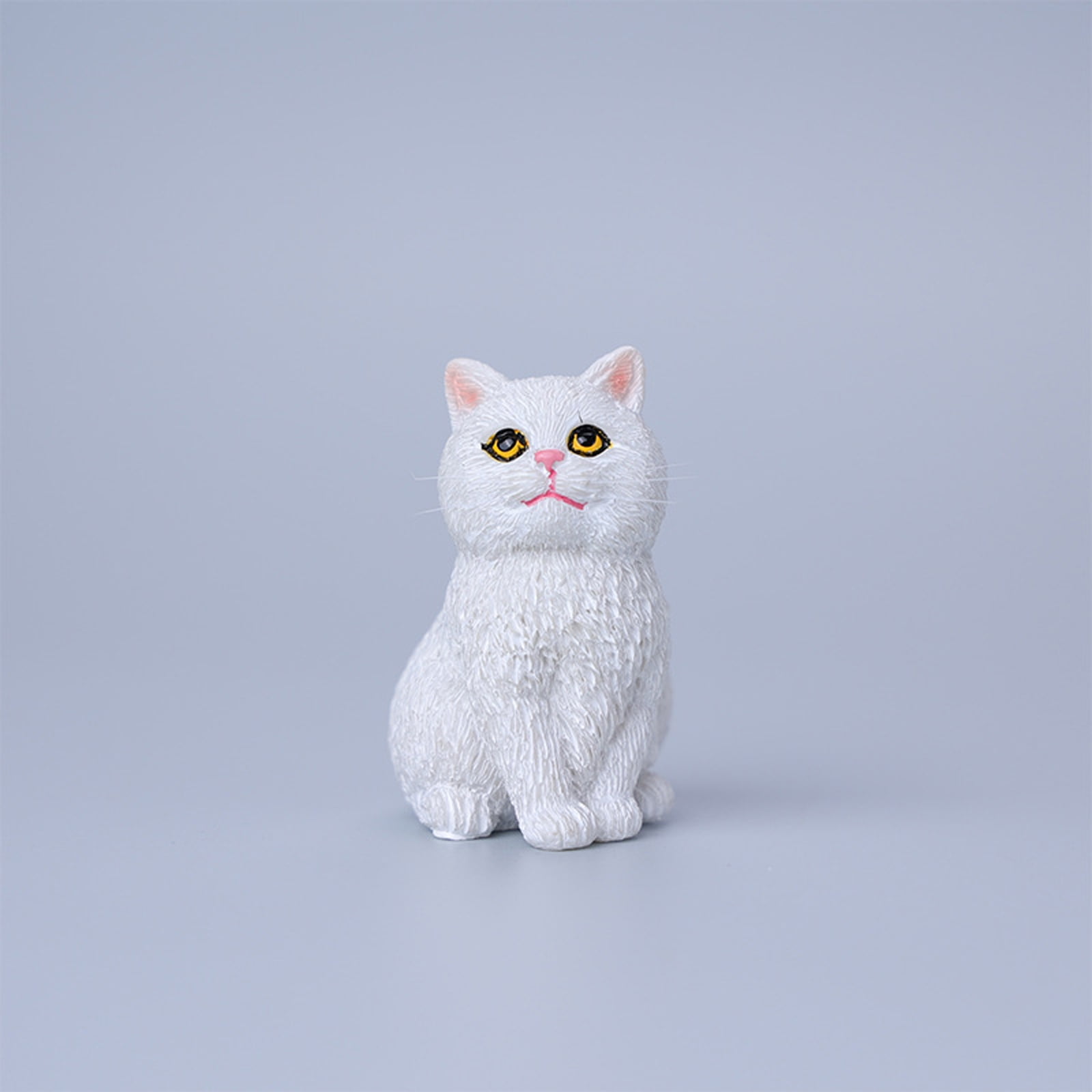 Seated Cat Figurine, Cute Pet Model Toy With Realistic Sitting Pose ...