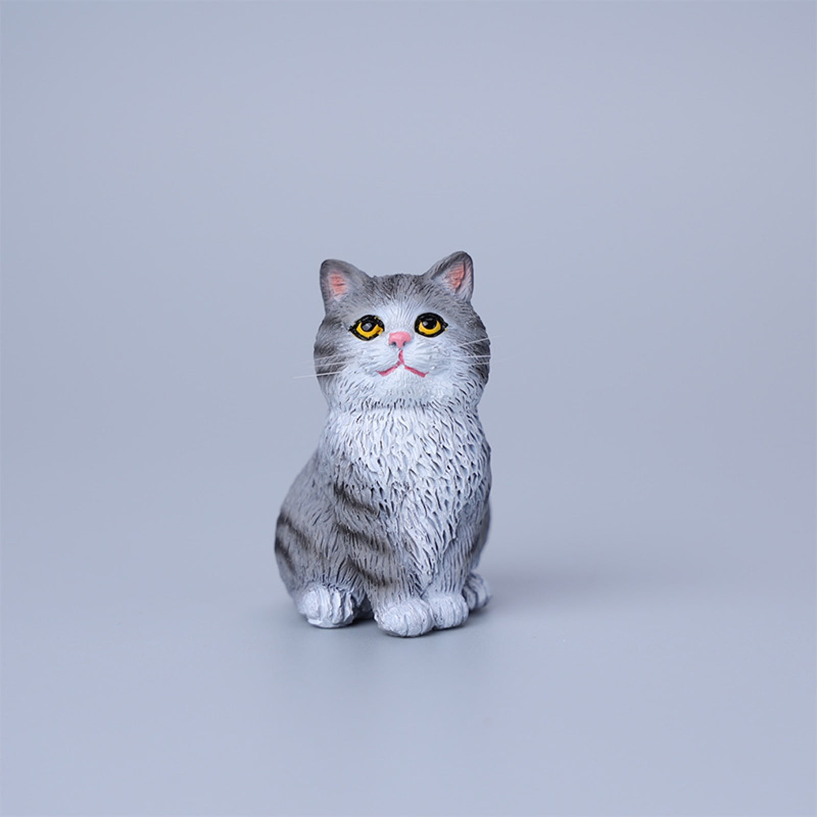 Seated Cat Figurine, Cute Pet Model Toy With Realistic Sitting Pose ...