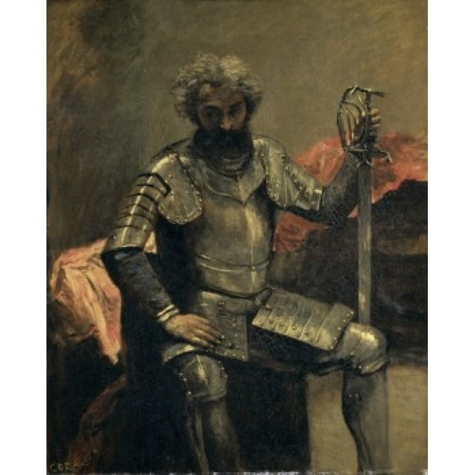 Seated Man in Armor L'Homme a l'Armure Assis 19th C Jean Baptiste ...