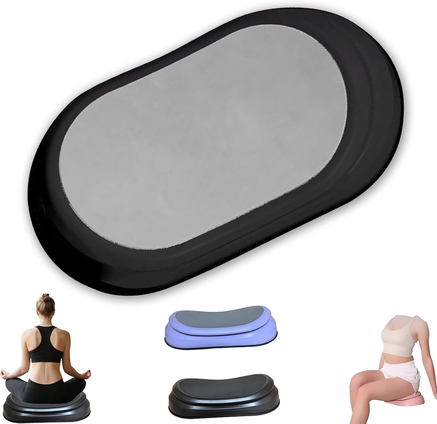 Seated Waist Twisting Machine, 180° Ab Twister Board with 300 lbs Weight Capacity, Body Shaping ...