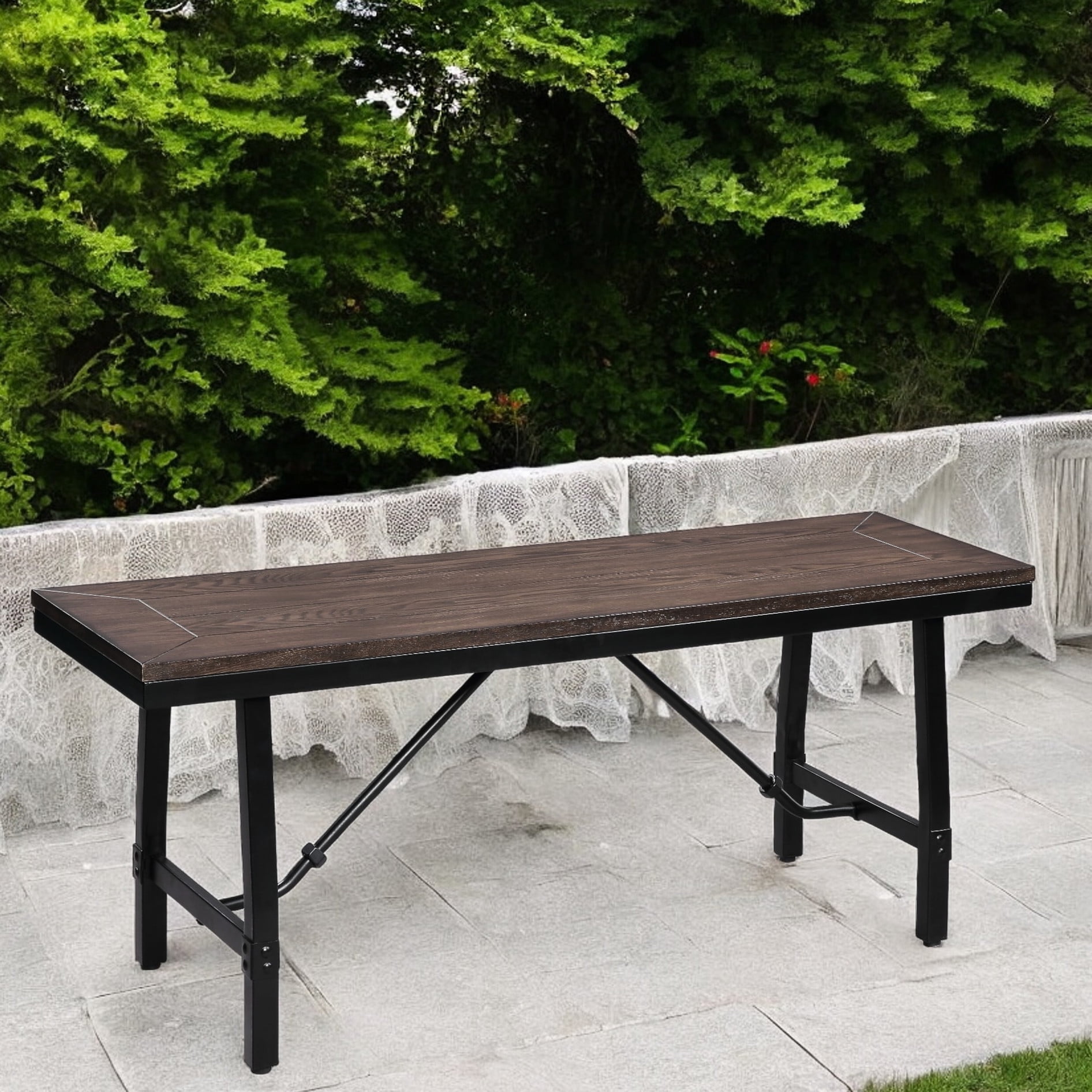 Seating Bench In Oak & Black - 300lbs Capacity Compact Functional ...