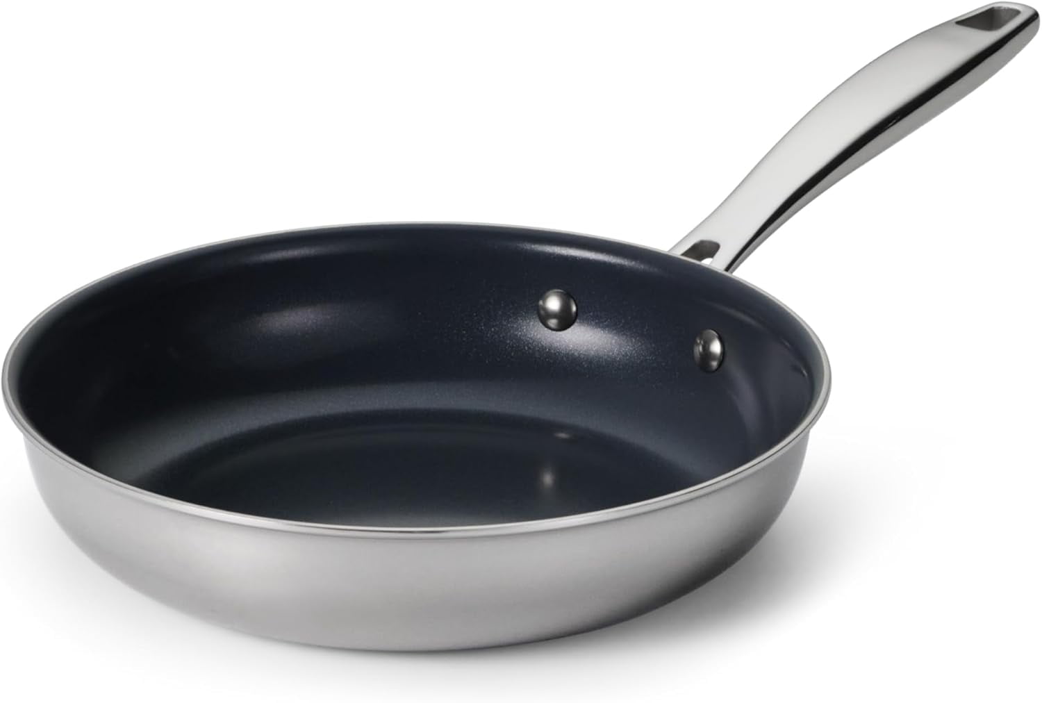 Seattle 8-Inch Tri-Ply Clad Stainless Steel Frying Pan with Ceramic Non ...