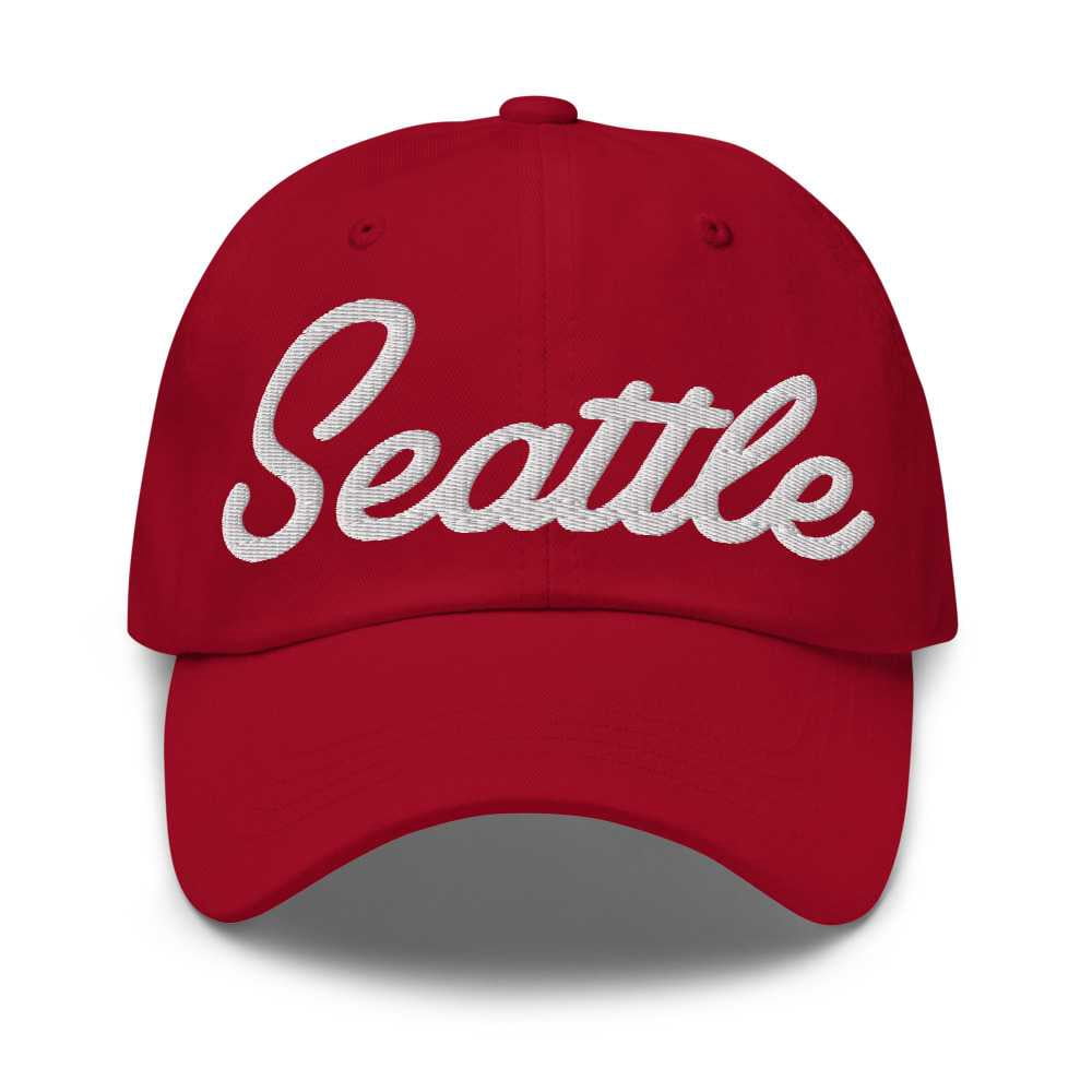 Seattle Baseball Cap Seattle Dad Hat Bold Script California CA Hat ...