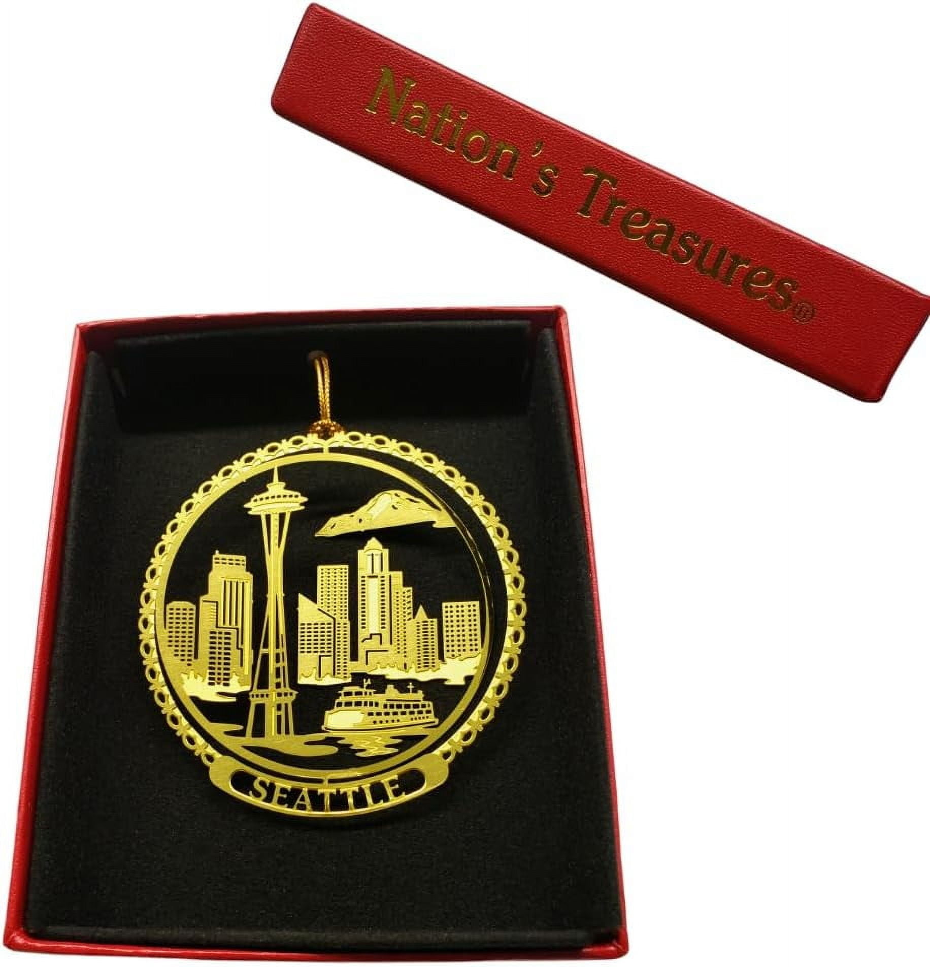 Seattle Brass City Skyline Ornament - Walmart.com