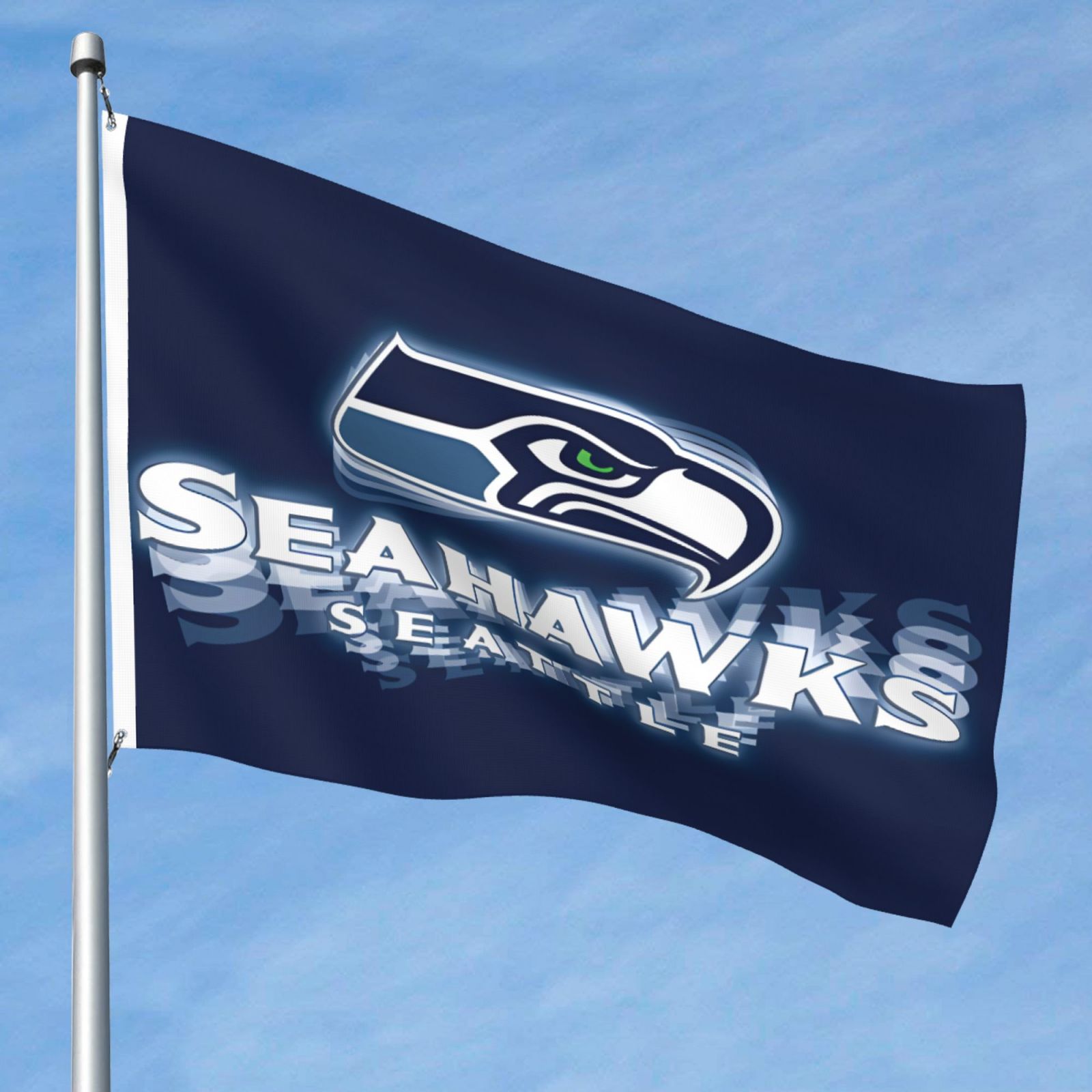 Seattle City Football team flag double-sided 5x8ft flags patio ...