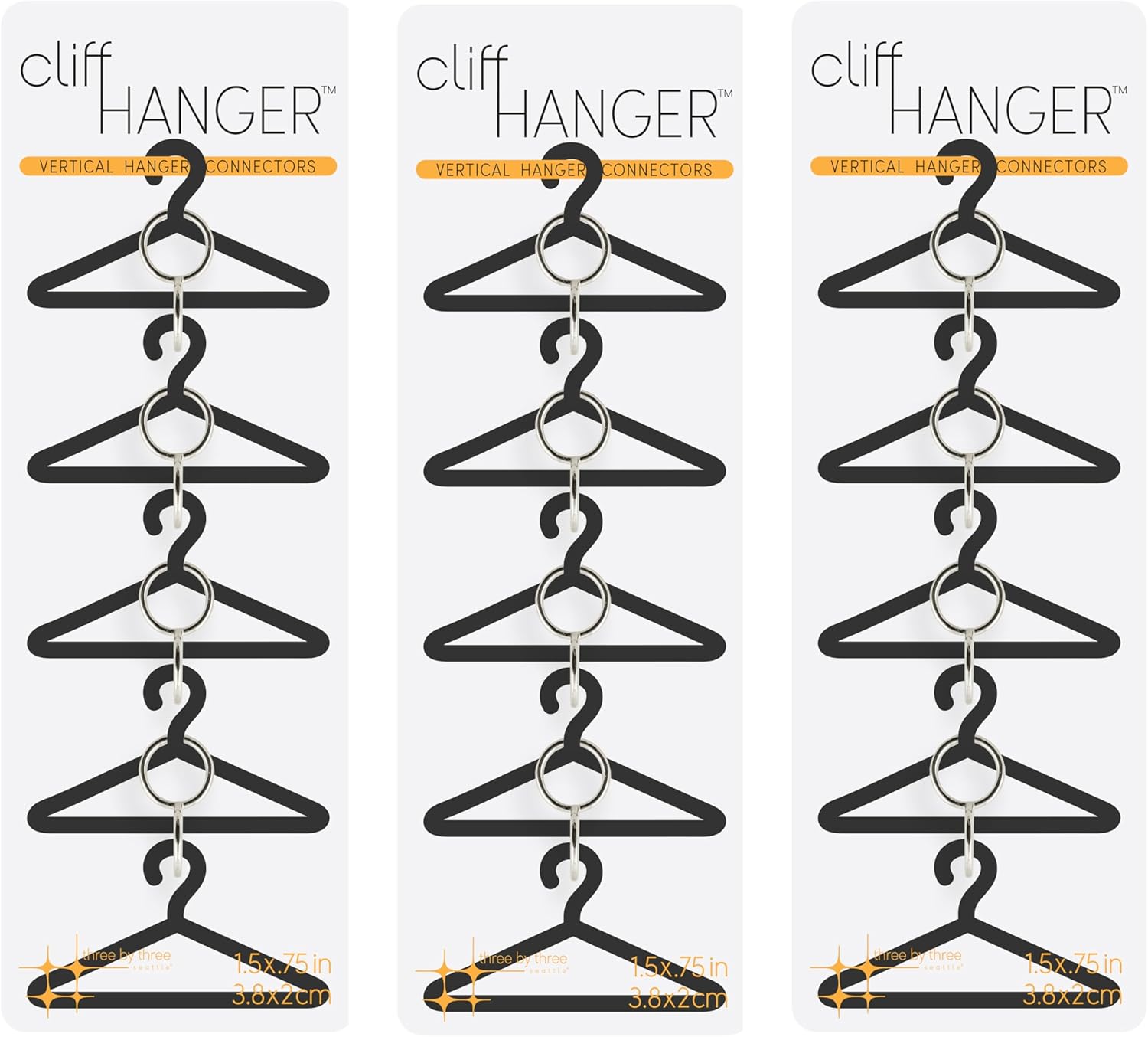 Seattle Cliffhanger™ Hanger Connectors: Space-Saving Wardrobe Solution ...