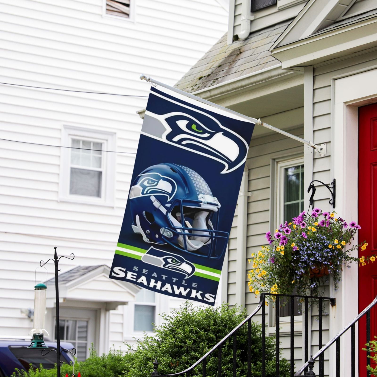 Seattle Custom Vertical Double Sided Flag 3x5FT, American Football Team ...